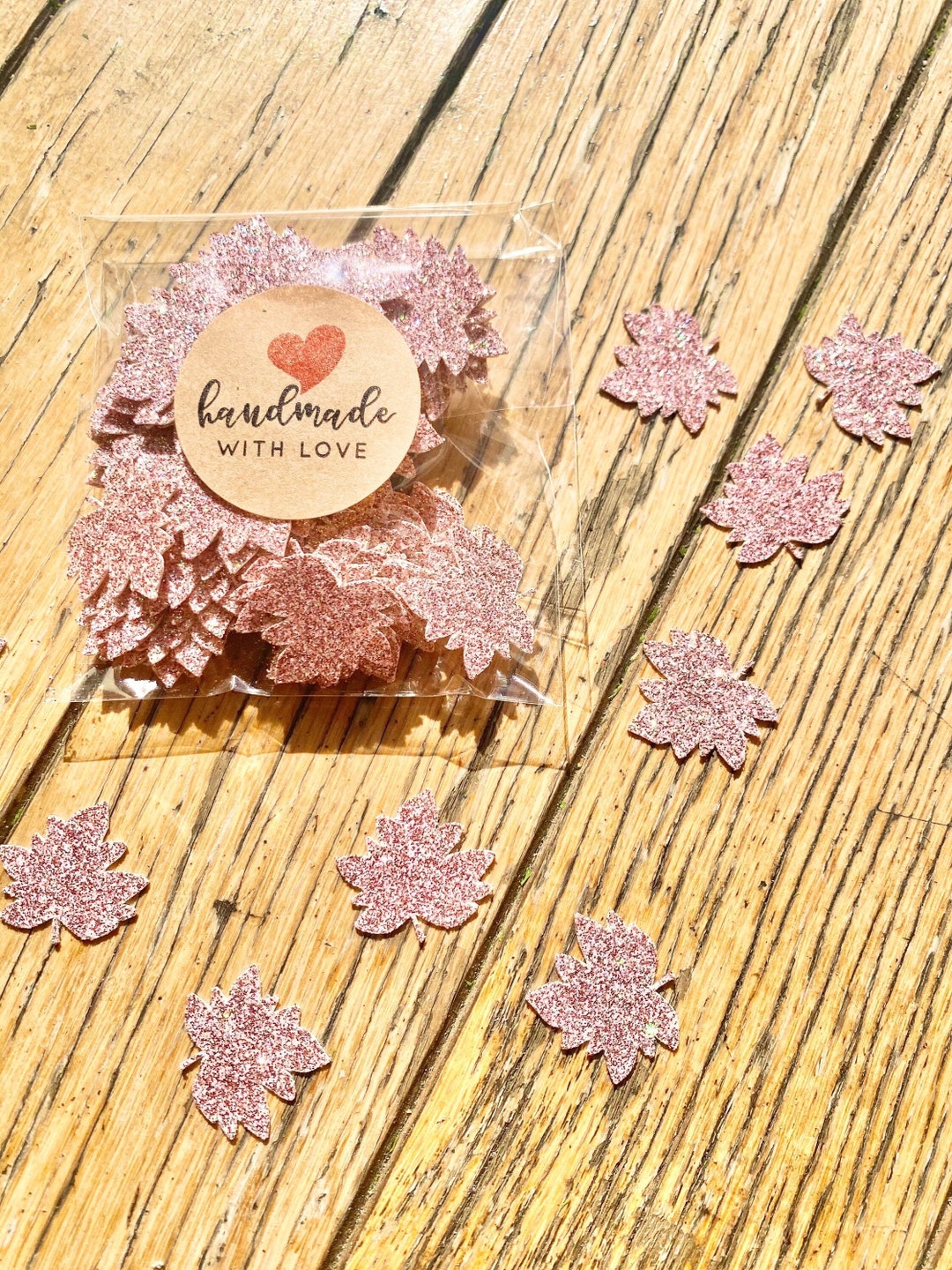 Glitter Fall Leaf Confetti, Fall Leaves Table Scatter, Cardstock ...