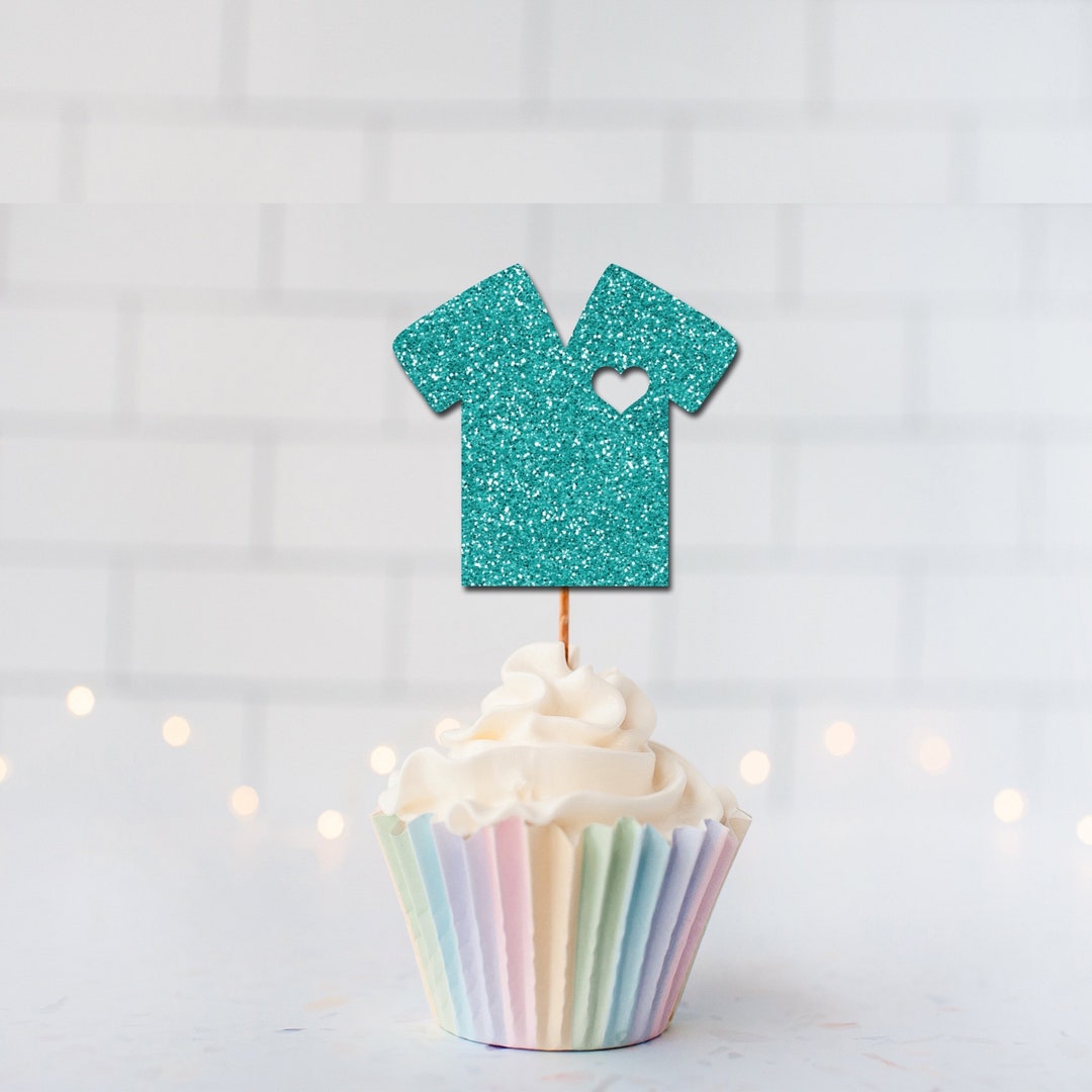 Glitter Medical Scrubs Cupcake Toppers, Nurse Party Decor, Doctor ...