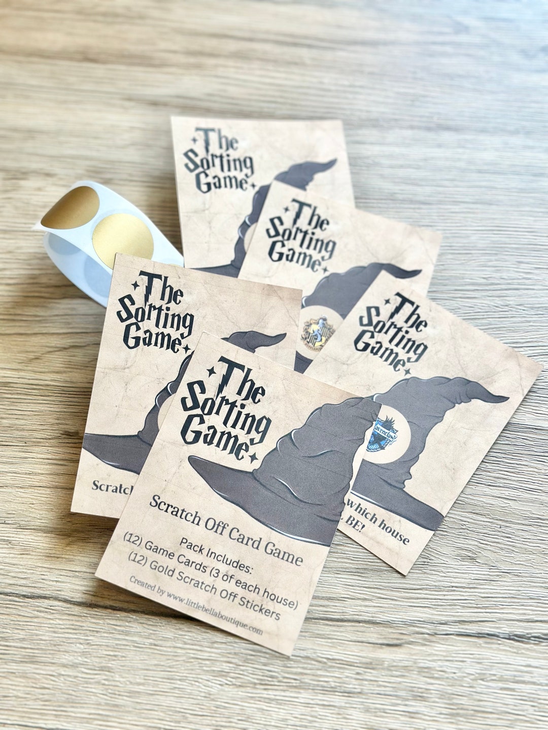 The Sorting Game, Scratch off Card Game, Wizard Themed Card Game - Etsy