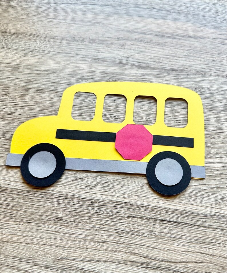 School Bus Paper Craft Kit Crafts Kit for Kids Back to School Craft Kit ...