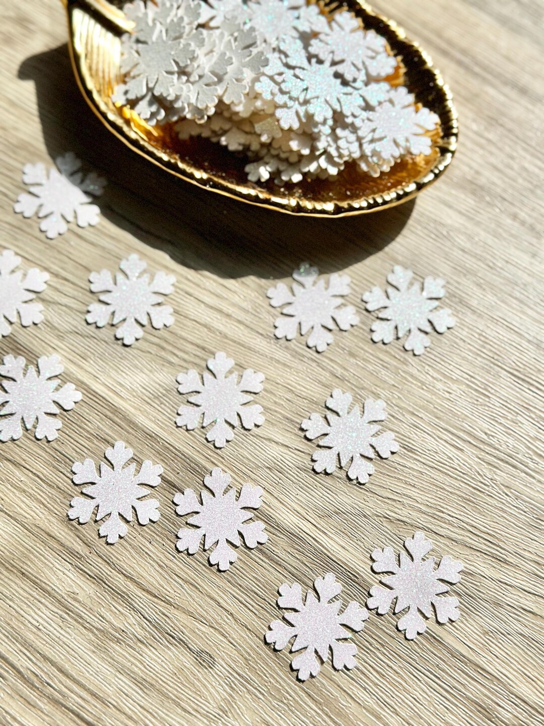 Glitter Snowflake Confetti, Snowflake Table Scatter, Cardstock Confetti ...