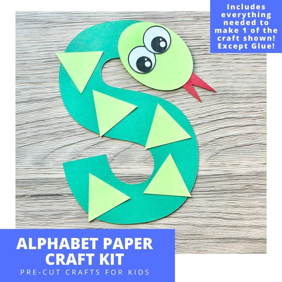 S is for Snake Paper Craft Kit, Alphabet Arts & Crafts Kit for Kids ...
