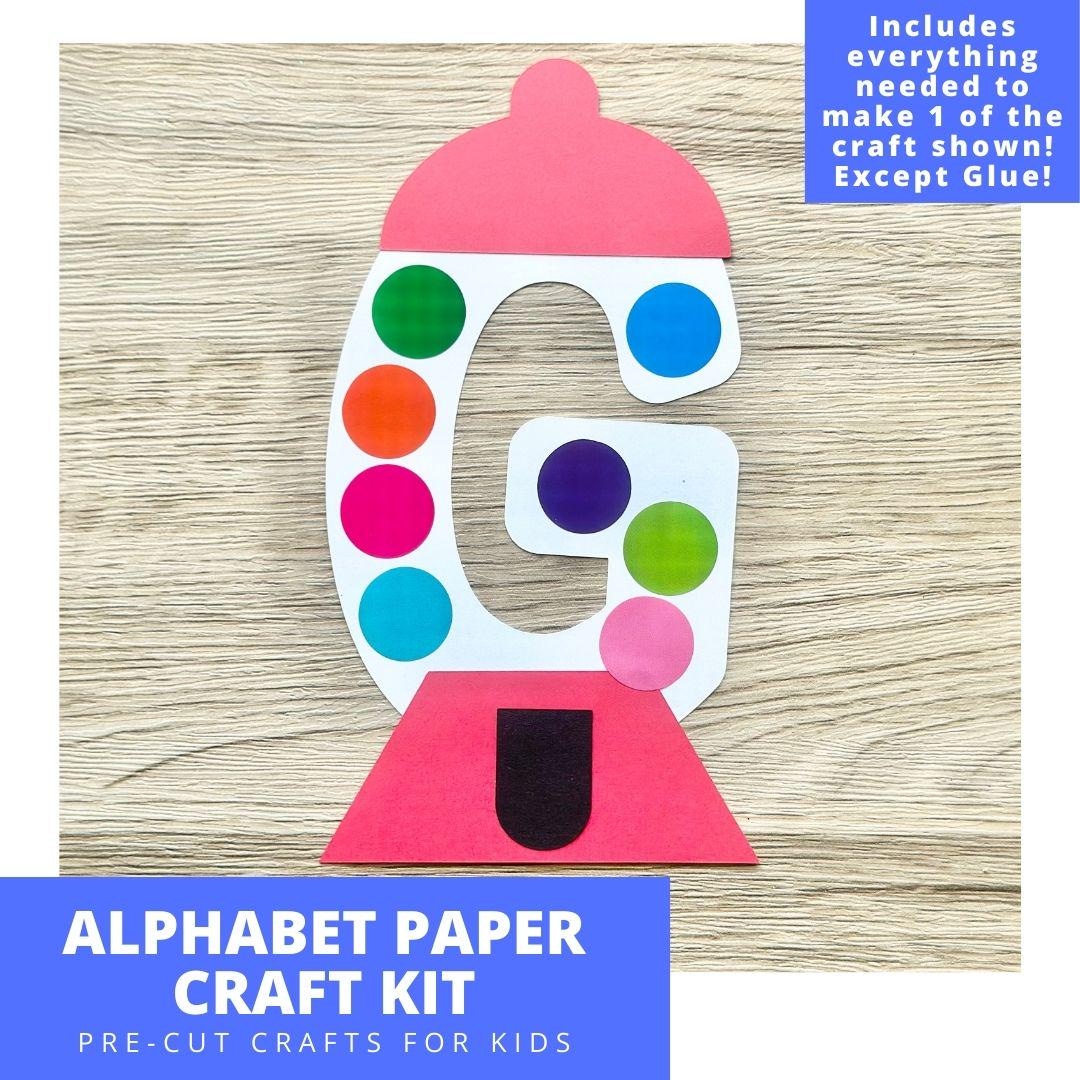 G is for Gumball Machine Paper Craft Kit, Alphabet Arts & Crafts Kit ...