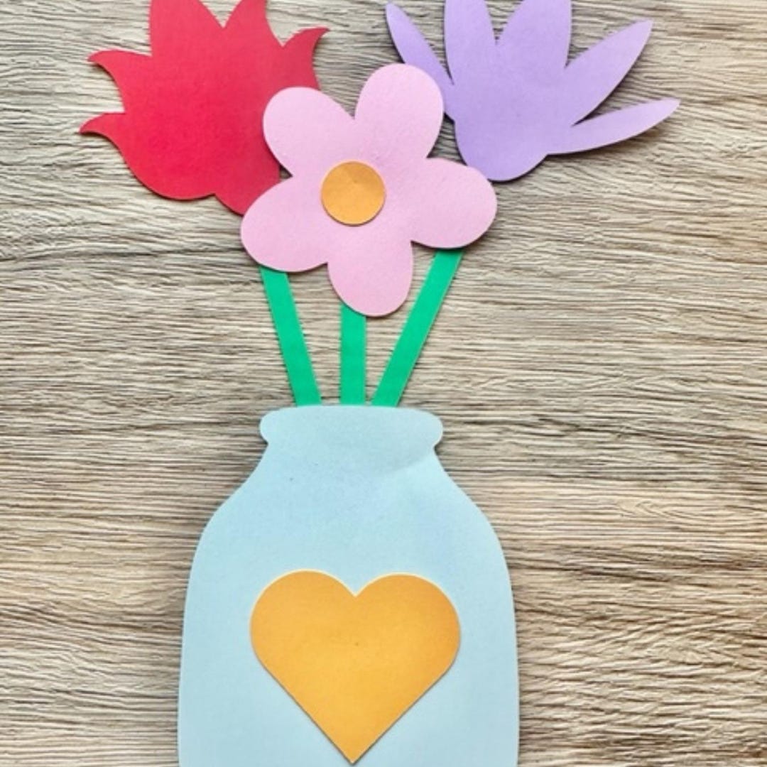 Vase of Flowers Paper Craft Kit Flower Arts & Crafts Kit for Kids ...