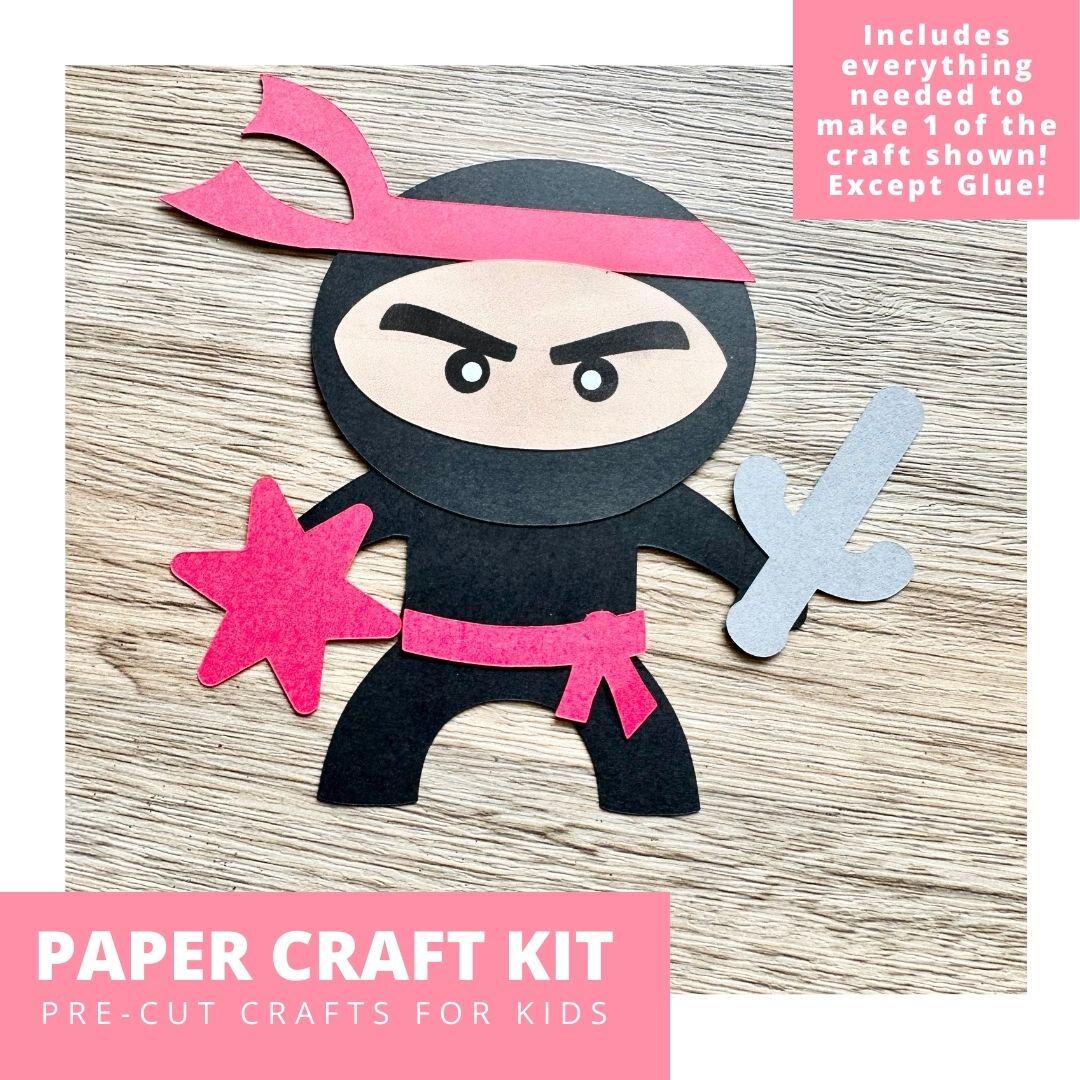Ninja Paper Craft Kit, Ninja Arts & Crafts Kit for Kids, Ninja Craft ...