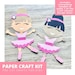Ballerina Paper Doll Paper Craft Kit, Arts & Crafts Kit for Kids ...