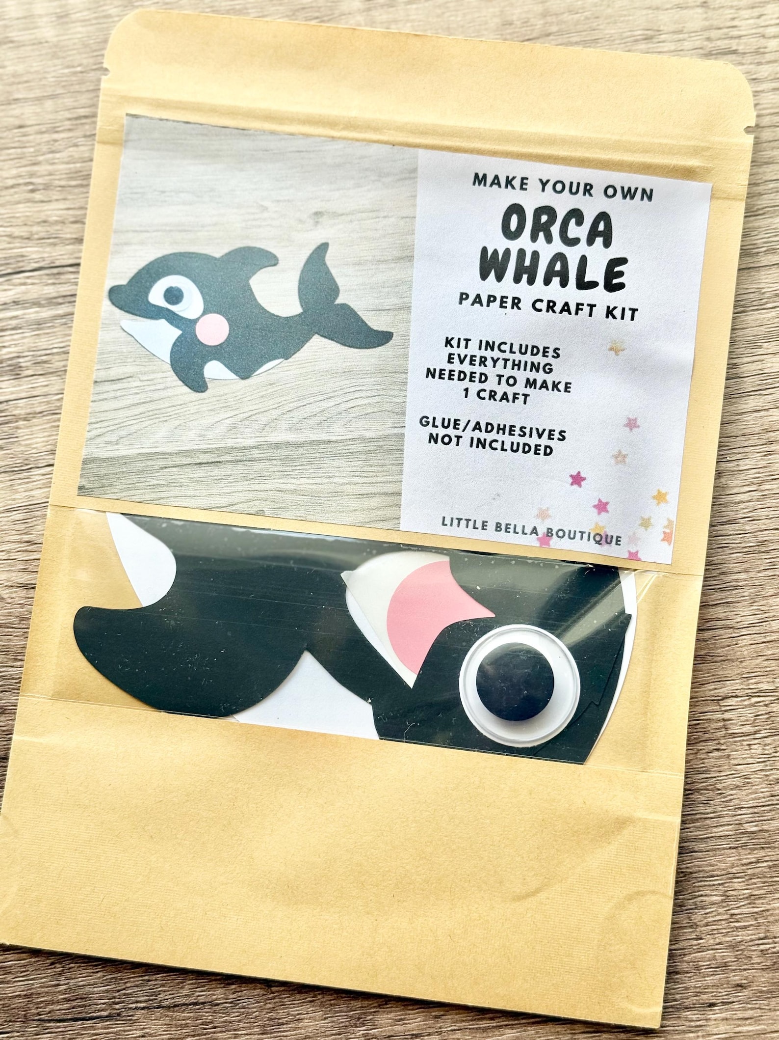 Orca Whale Paper Craft Kit, Orca Arts & Crafts Kit for Kids, Orca Craft ...