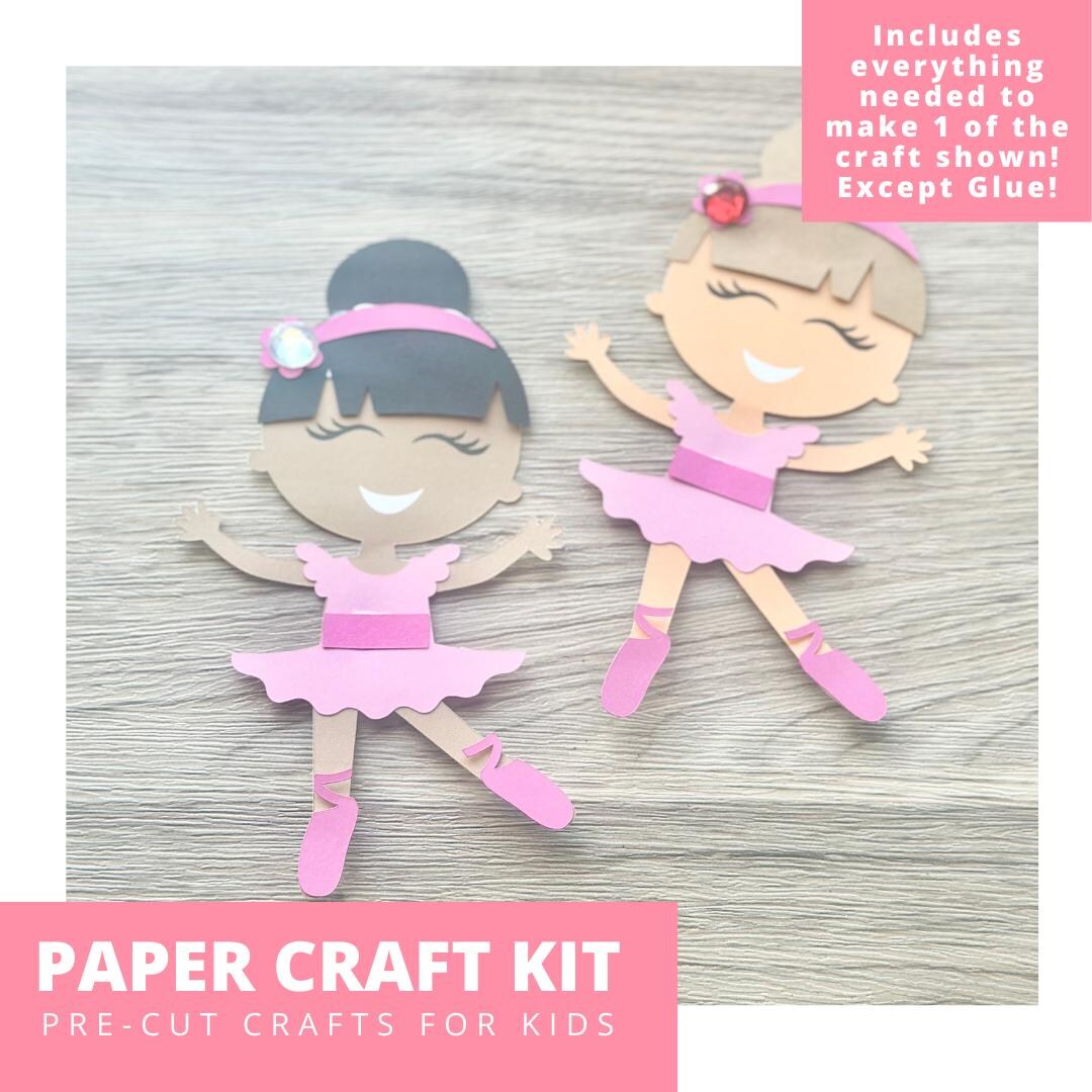 Ballerina Paper Doll Paper Craft Kit, Arts & Crafts Kit for Kids ...