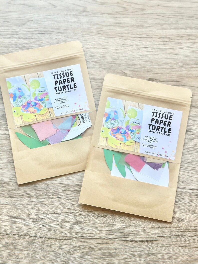 Tissue Paper Turtle Paper Craft Kit Turtle Arts & Crafts Kit for Kids ...