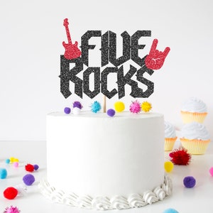 Any Age Rocks Cake Topper, Rock N Roll Cake Topper, Rock on Party, Rock ...