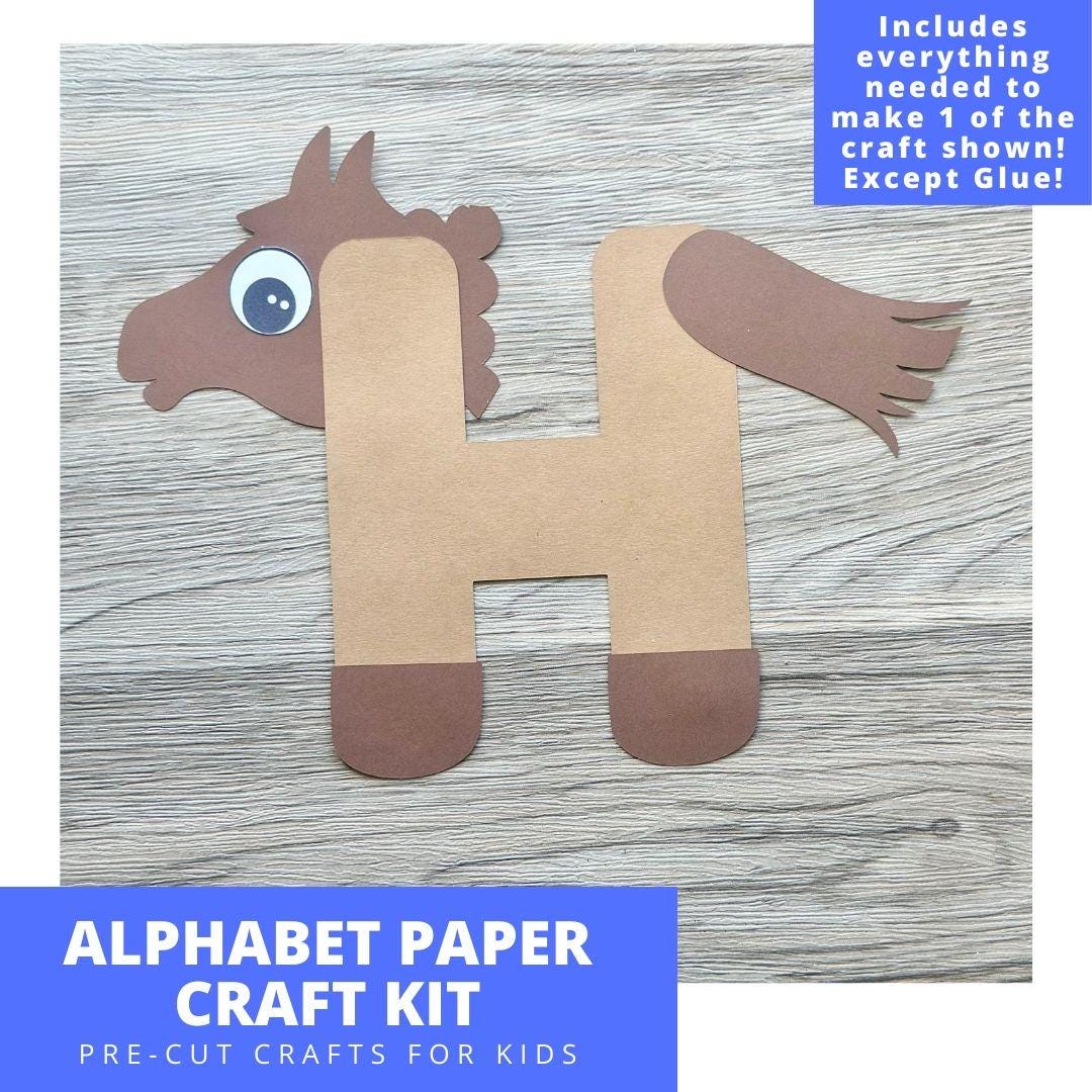H is for Horse Paper Craft Kit, Alphabet Arts & Crafts Kit for Kids ...