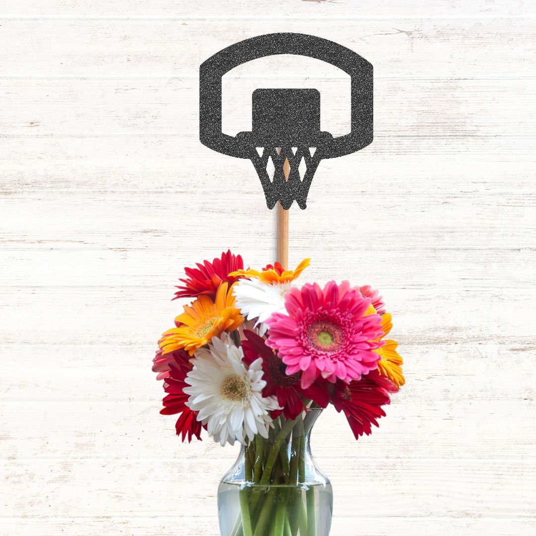 Glitter Basketball Hoop Centerpiece Sticks, Glitter Table Decorations ...