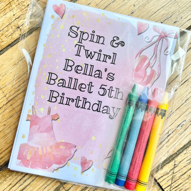 Ballerina Coloring Packs - Etsy