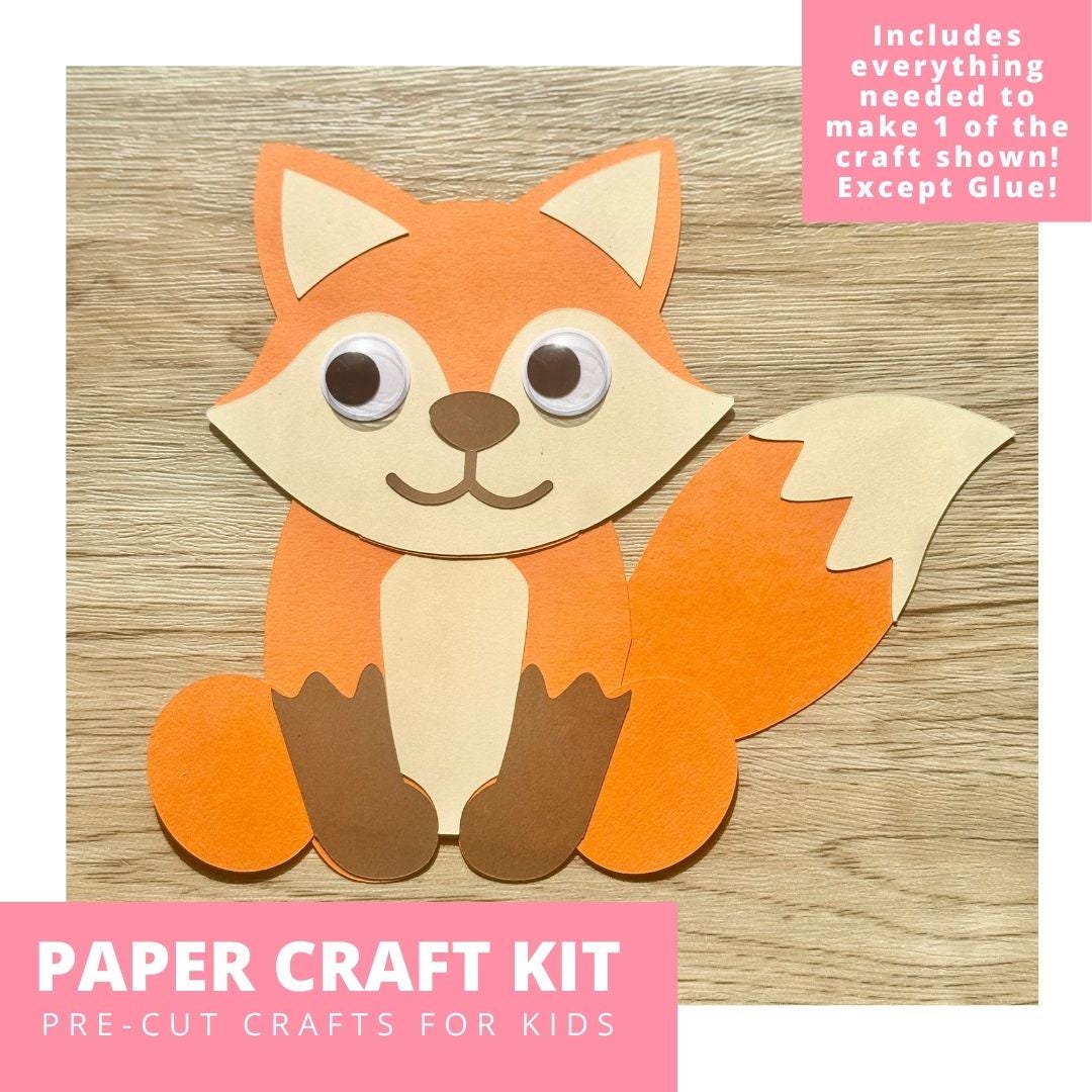 Little Fox Paper Craft Kit, Craft Kit for Kids, Fox Craft Kit Craft Kit ...