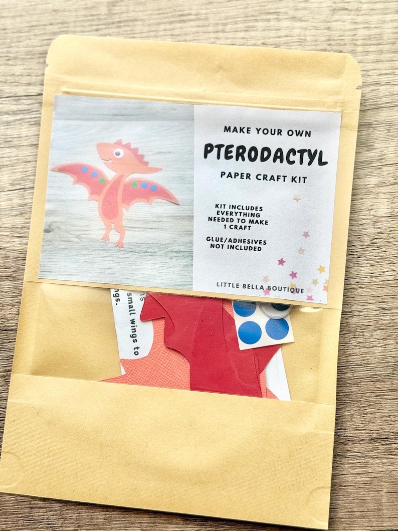 Pterodactyl Paper Craft Kit, Dinosaur Arts & Crafts Kit for Kids ...