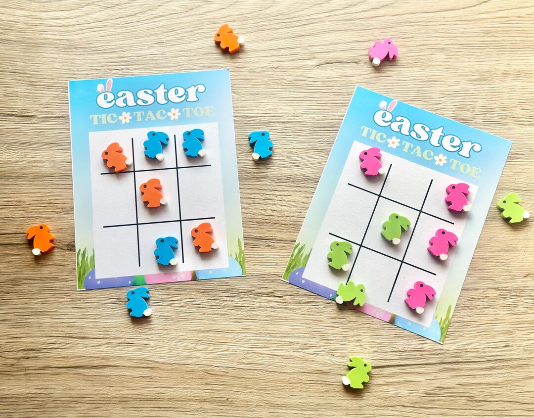Easter Tic Tac Toe Game, Easter Holiday Tic Tac Toe Favors, Easter ...