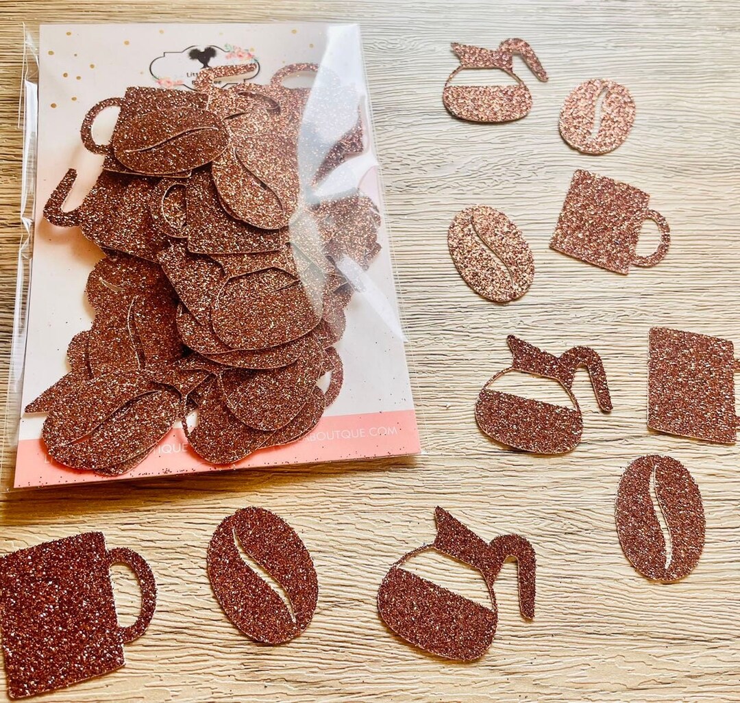 Glitter Coffee Confetti, Coffee Table Scatter, Cardstock Confetti ...
