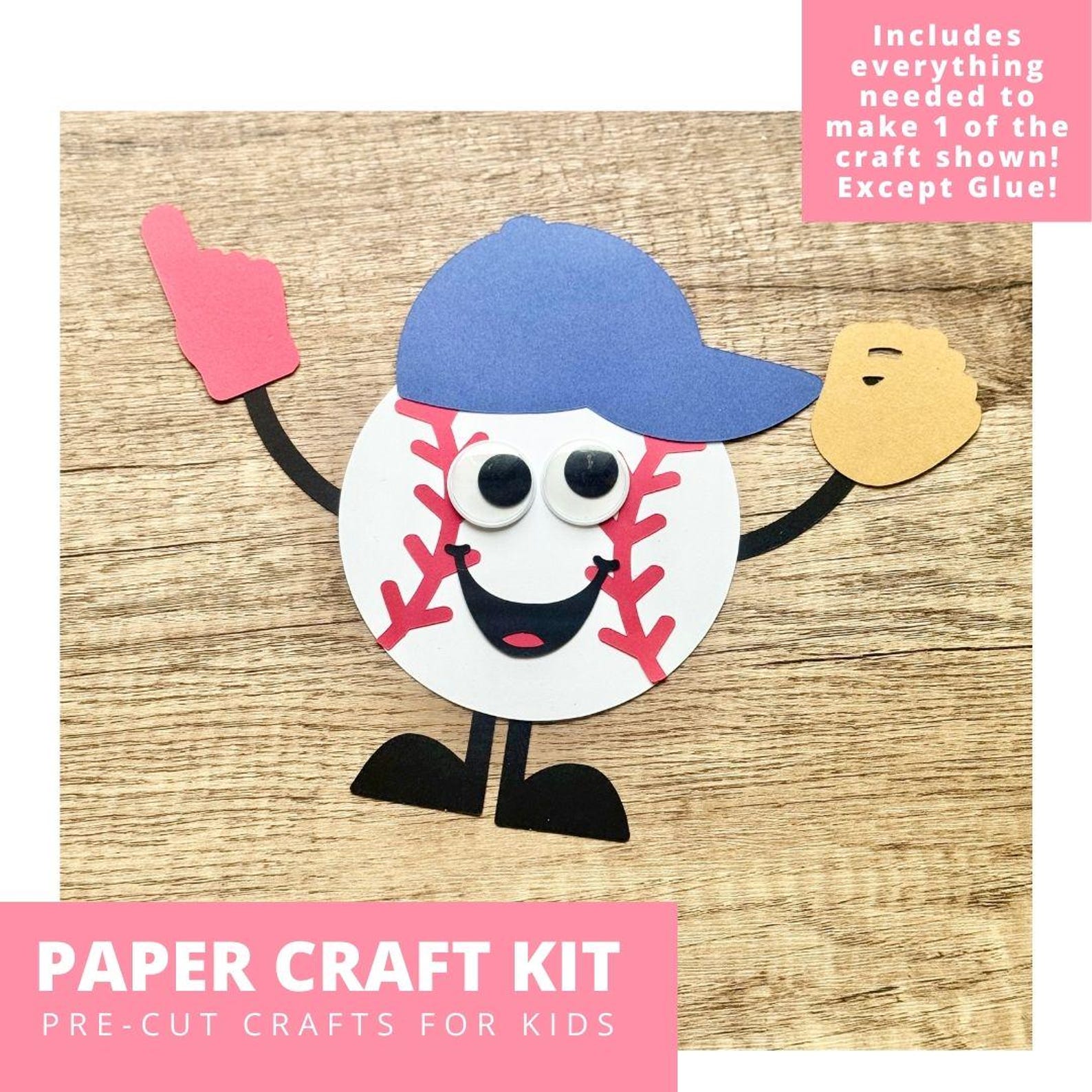 Baseball Buddy Paper Craft Kit, Baseball Arts & Crafts Kit for Kids ...