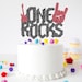 Any Age Rocks Cake Topper, Rock N Roll Cake Topper, Rock on Party, Rock ...