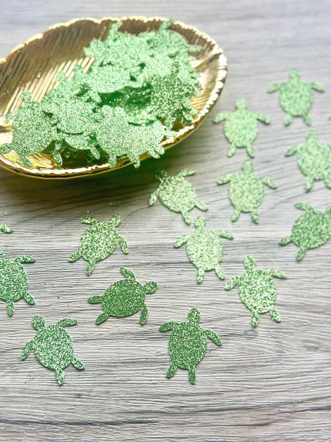 Glitter Turtle Confetti, Turtle Table Scatter, Cardstock Confetti ...