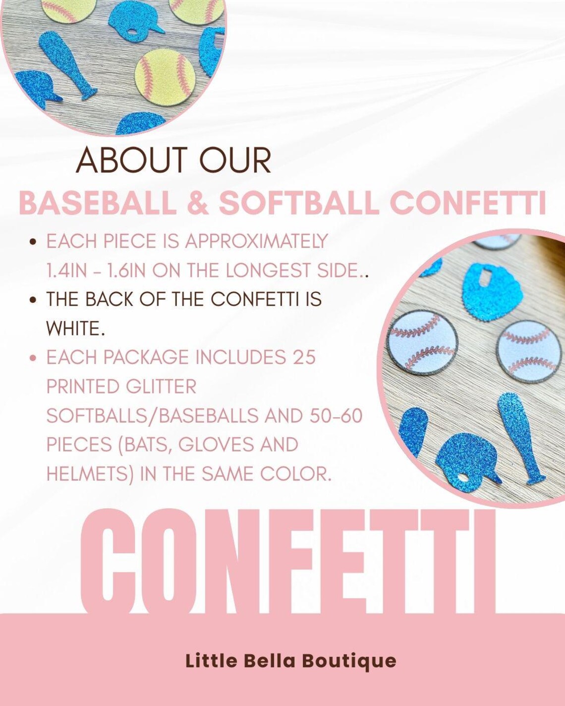 Glitter Softball Confetti, Softball Table Scatter, Softball Party ...