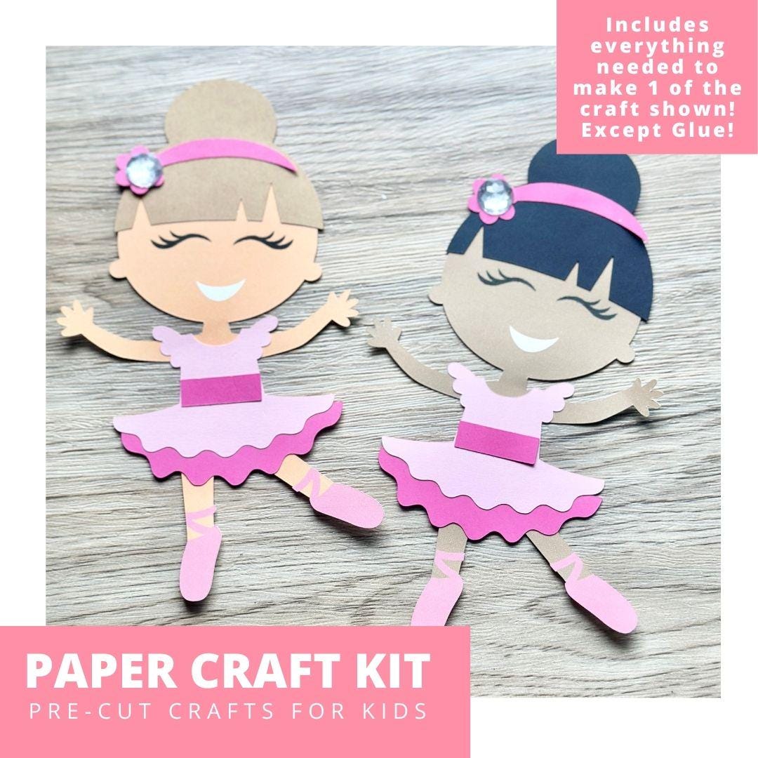 Ballerina Paper Doll Paper Craft Kit, Arts & Crafts Kit for Kids ...
