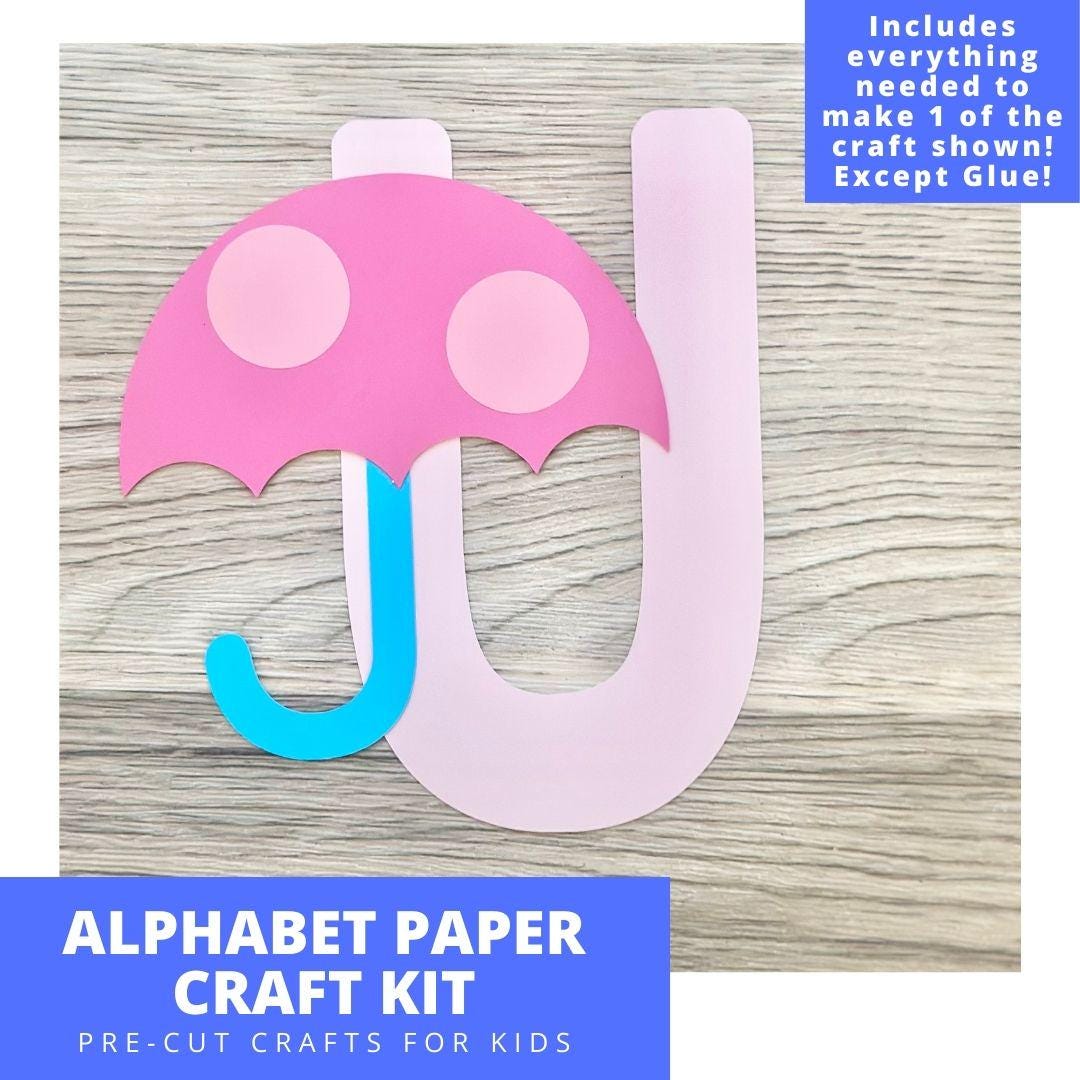 U is for Umbrella Paper Craft Kit, Alphabet Arts & Crafts Kit for Kids ...