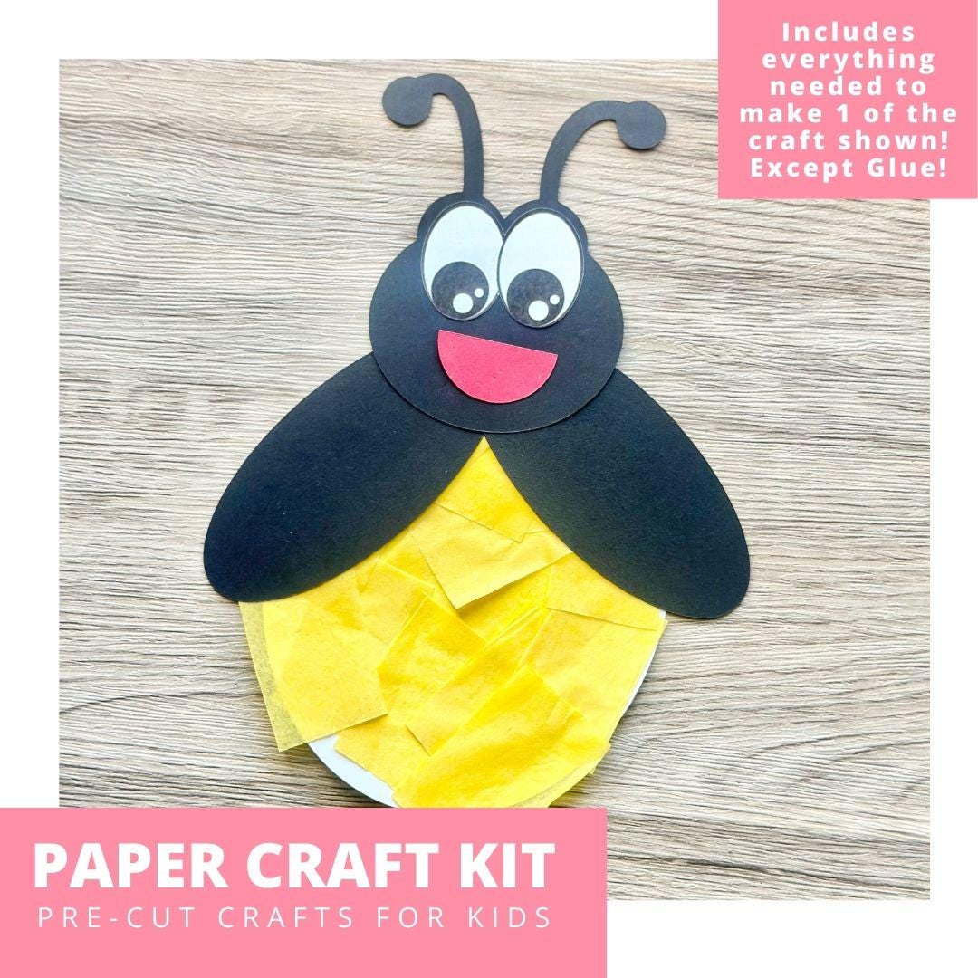 Firefly Paper Craft Kit, Camping Arts & Crafts Kit for Kids, Firefly ...