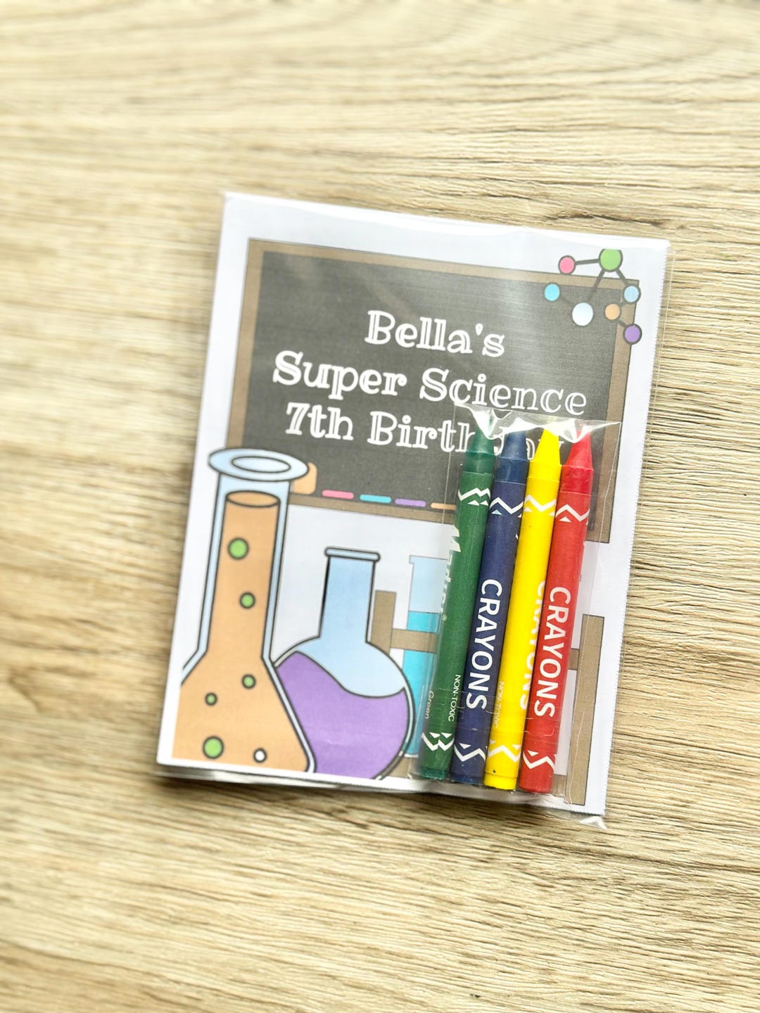 Personalized Science Coloring Kit Favors, Science Party Coloring Book ...