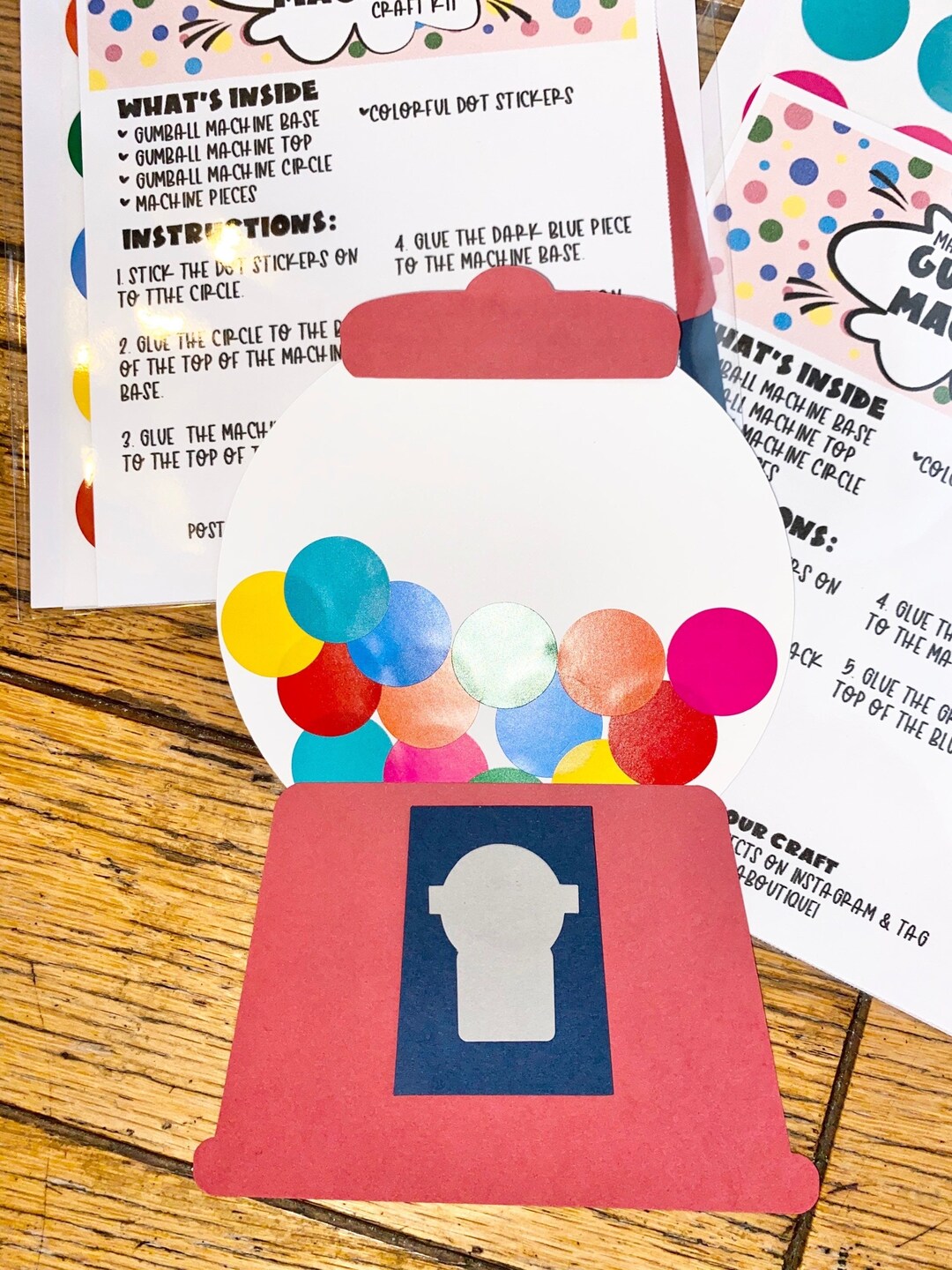 Gumball Machine Paper Craft Kit Gumball Machine Arts & Crafts Kit for ...