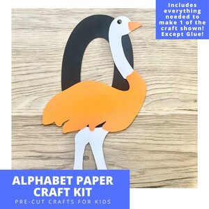 O is for Ostrich Paper Craft Kit, Alphabet Arts & Crafts Kit for Kids ...