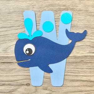 W is for Whale Paper Craft Kit, Alphabet Arts & Crafts Kit for Kids ...