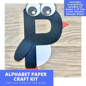 P is for Penguin Paper Craft Kit, Alphabet Arts & Crafts Kit for Kids ...
