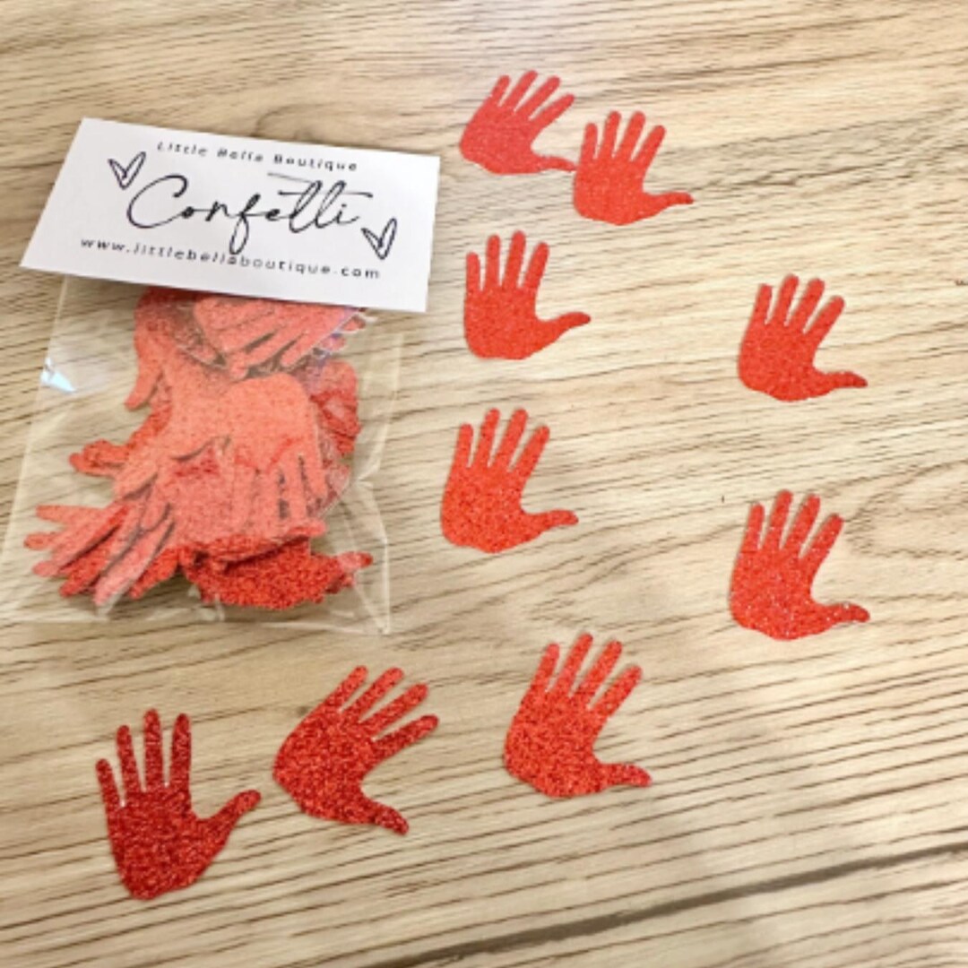 Glitter Hand Confetti, Hand Table Scatter, Cardstock Confetti, Glitter ...