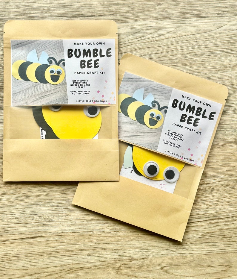 Bumble Bee Paper Craft Kit Bumble Bee Arts & Crafts Kit for Kids Insect ...