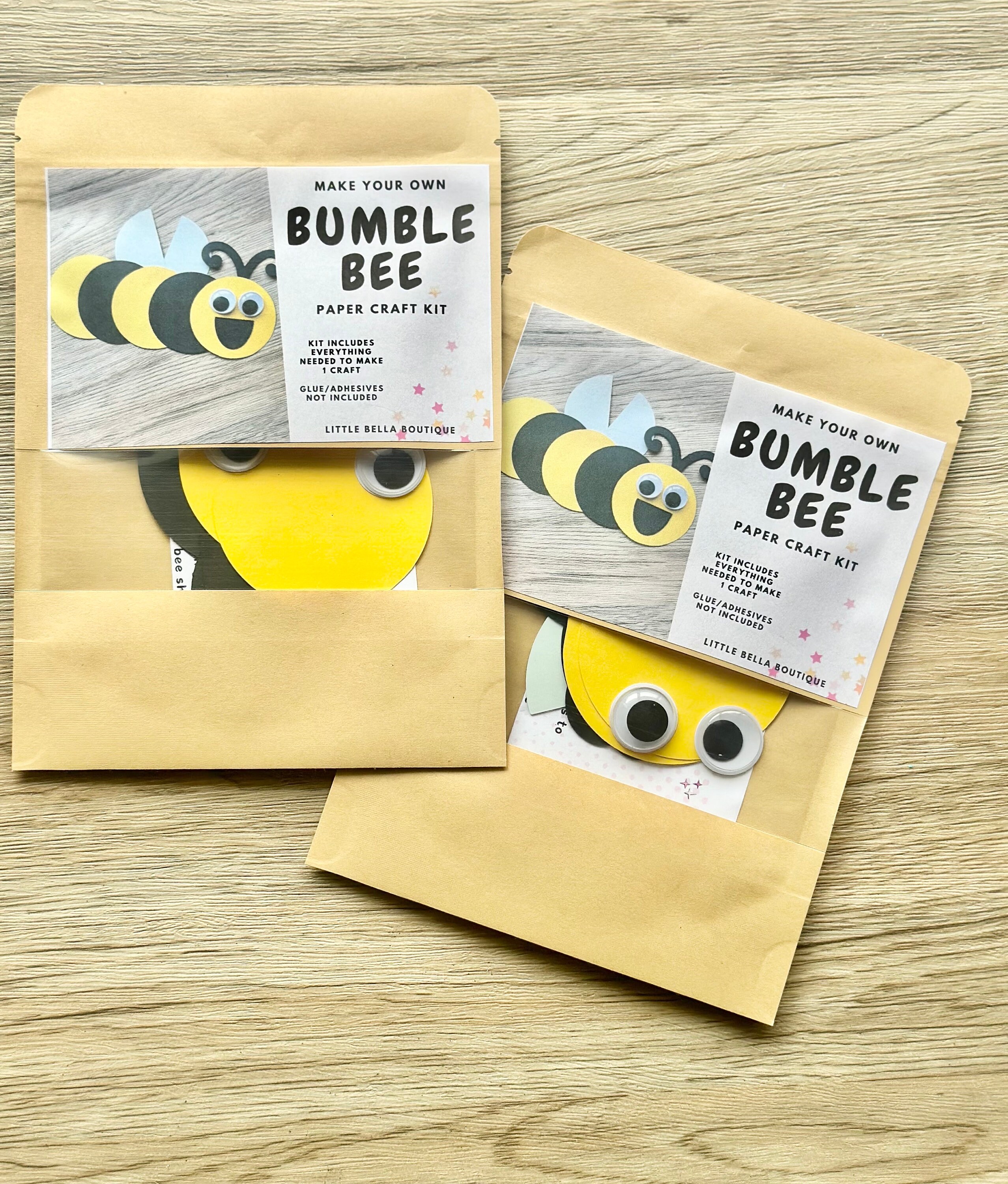 Bumble Bee Paper Craft Kit Bumble Bee Arts & Crafts Kit for Kids Insect ...