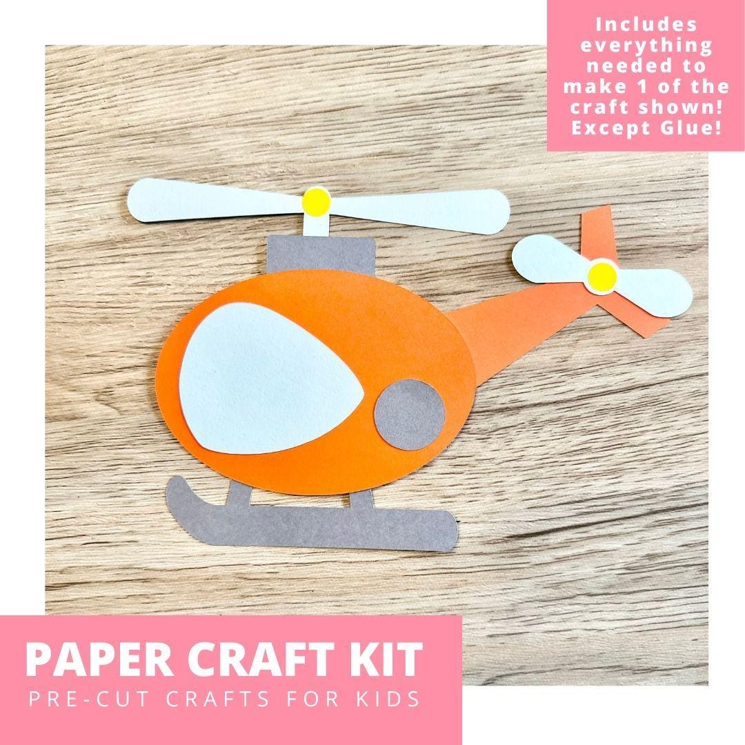 Helicopter Paper Craft Kit, Helicopter Arts & Crafts Kit for Kids, Kids ...