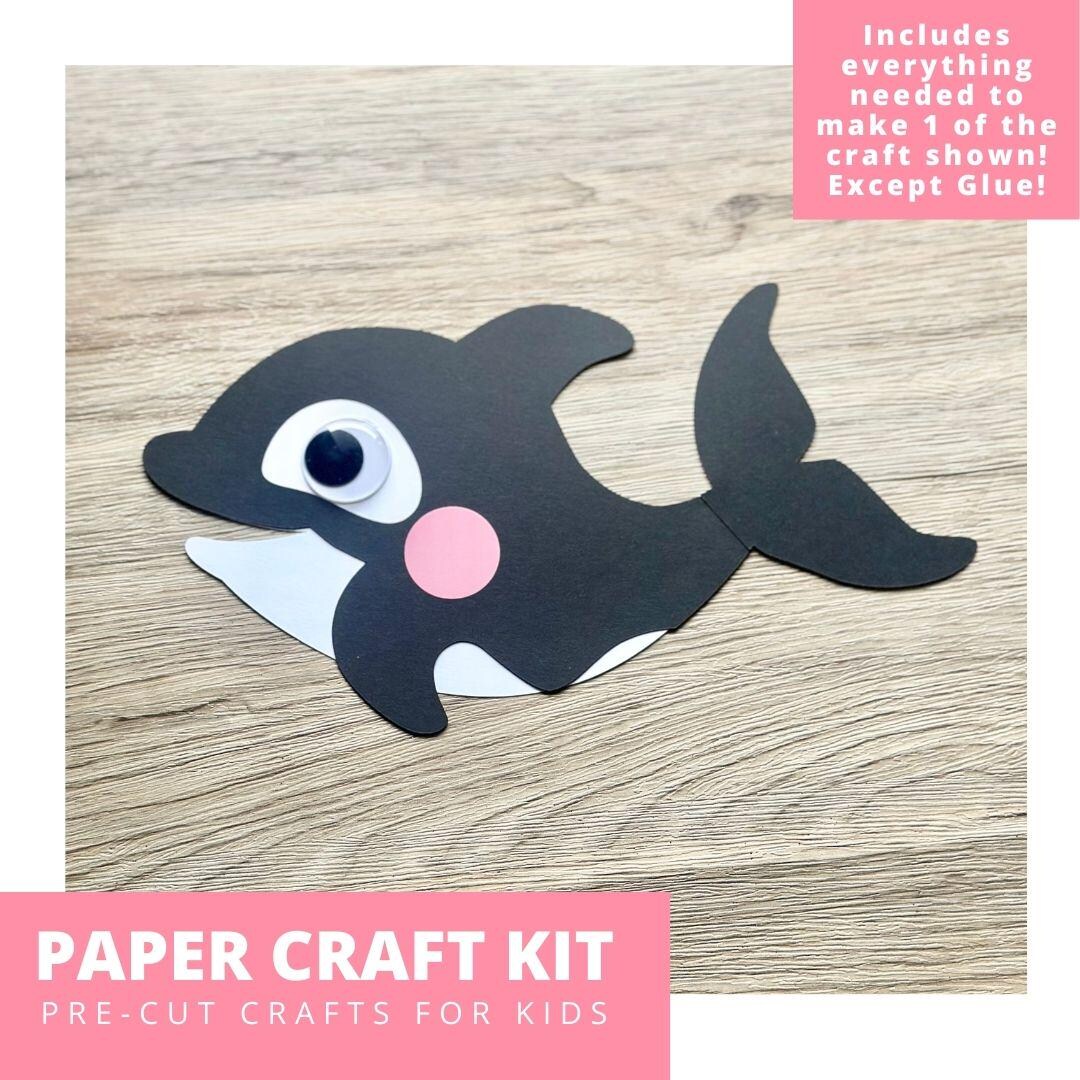 Orca Whale Paper Craft Kit, Orca Arts & Crafts Kit for Kids, Orca Craft ...