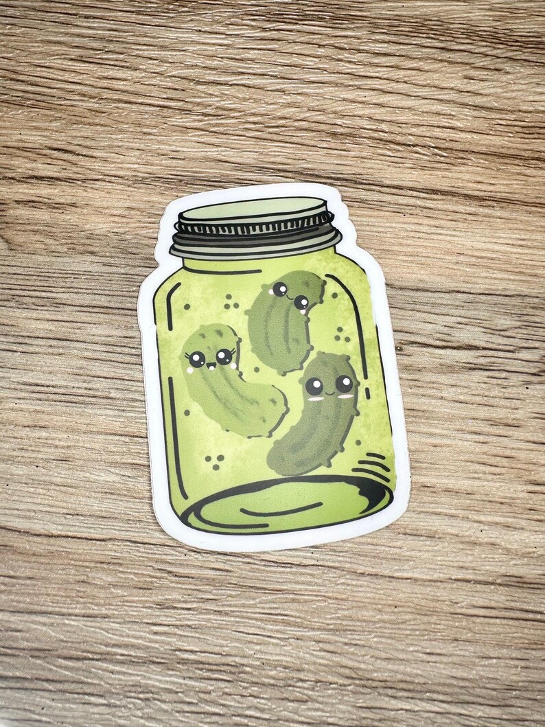 Pickle Jar Vinyl Sticker - Etsy