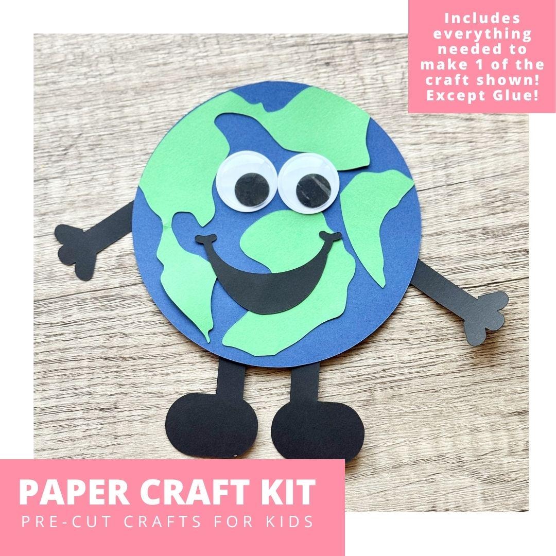 Earth Guy Paper Craft Kit, Arts & Crafts Kit for Kids, Earth Day Craft ...