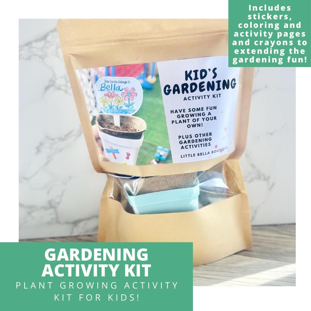 Kid’s Gardening Activity Kit, Gardening Craft and Activity Kit for Kids ...