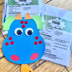 Dragon Paper Craft Kit Dragon Arts & Crafts Kit for Kids Dragon Craft ...