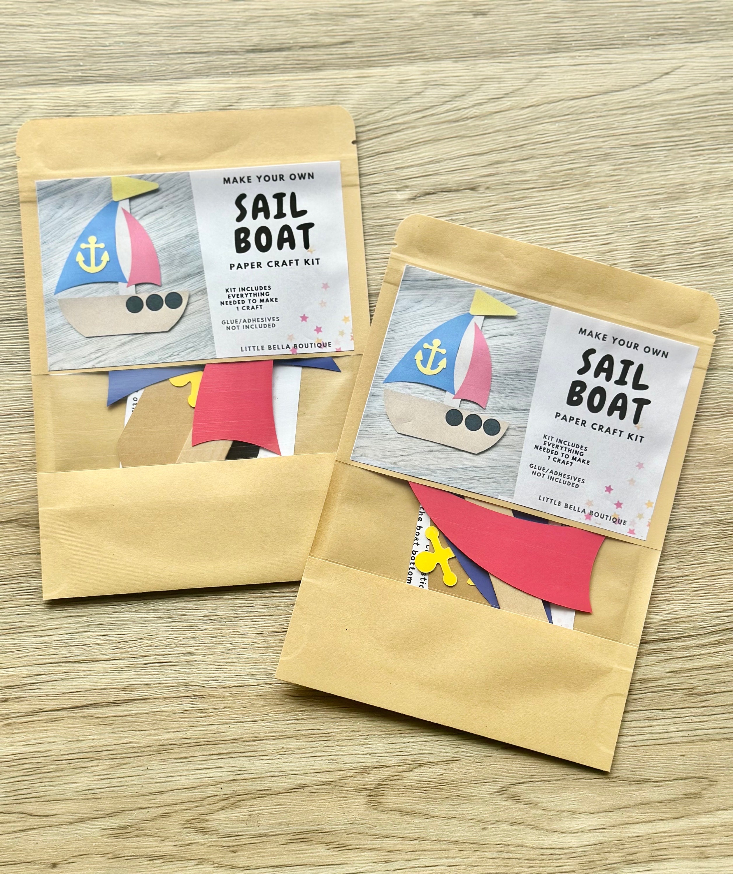 Sail Boat Paper Craft Kit Sail Boat Arts & Crafts Kit for Kids Sail ...