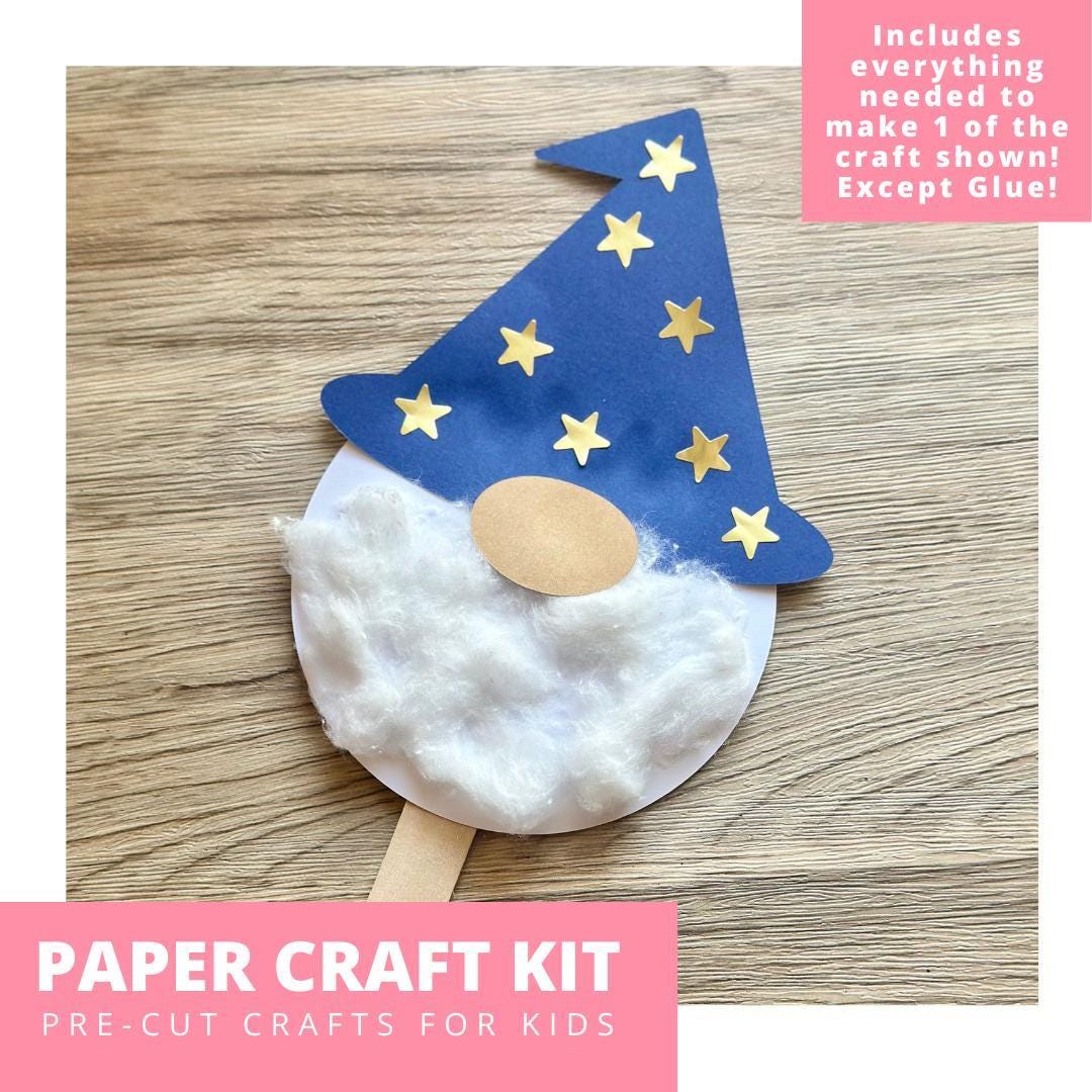 Cotton Ball Wizard Paper Craft Kit, Wizard Arts & Crafts Kit for Kids ...