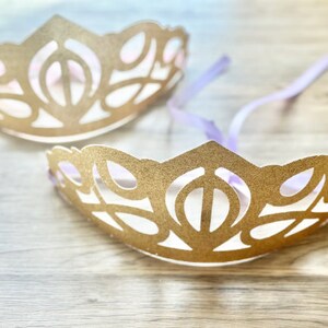 Glitter Princess Paper Crown, Princess Paper Crown Favors, Princess ...