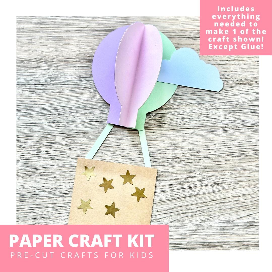 Hot Air Balloon Paper Craft Kit, Hot Air Balloon Arts & Crafts Kit for ...