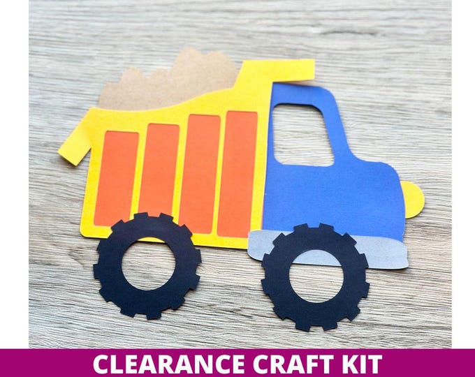 CLEARANCE CRAFT: Dump Truck Paper Craft Kit, Construction Arts & Crafts ...