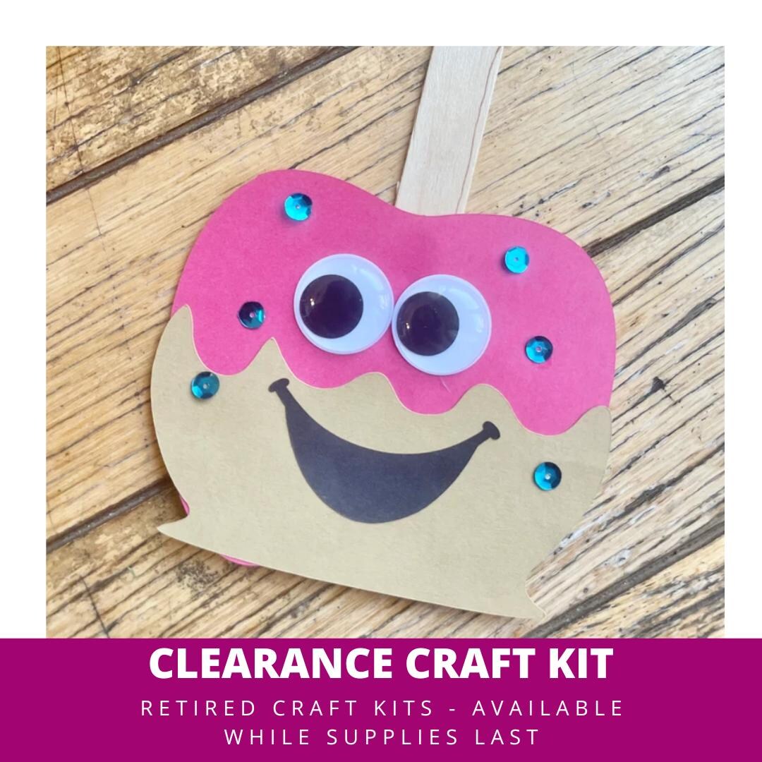 CLEARANCE CRAFTS: Candy Apple Pal Paper Craft Kit, Halloween Arts ...