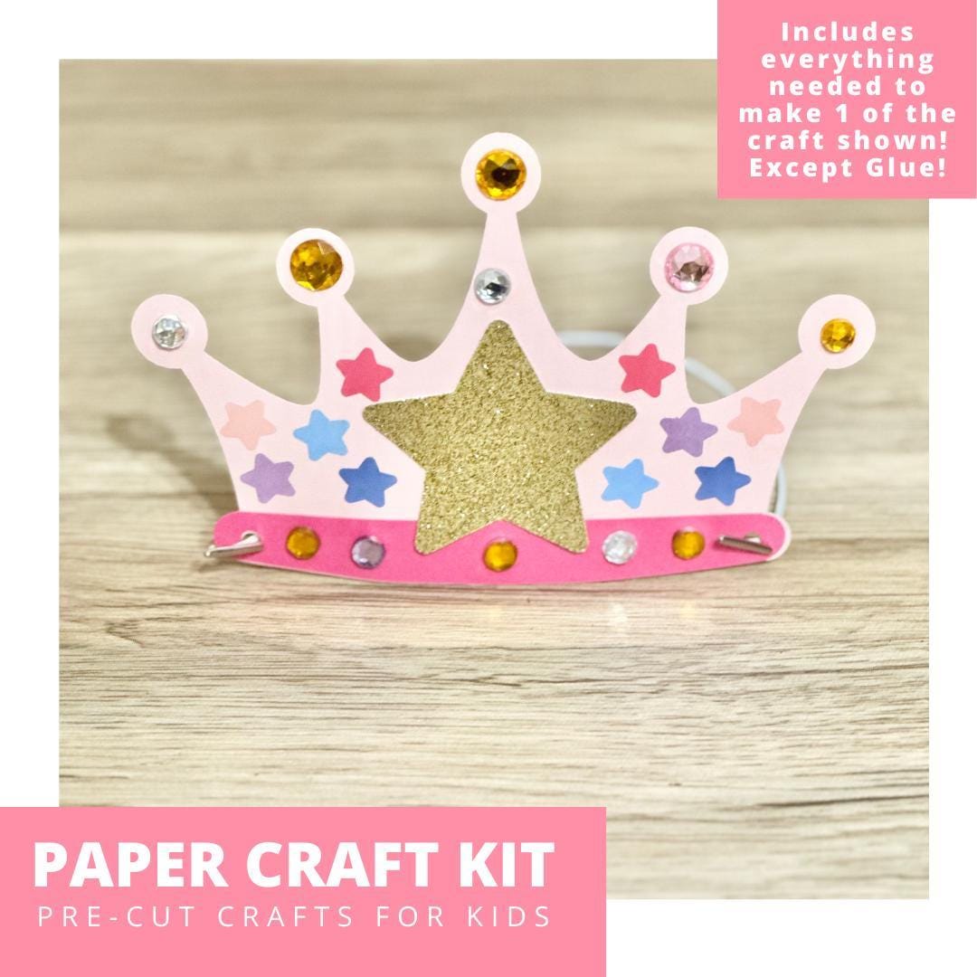 Princess Crown Paper Craft Kit, Princess Crown Arts & Crafts Kit for ...