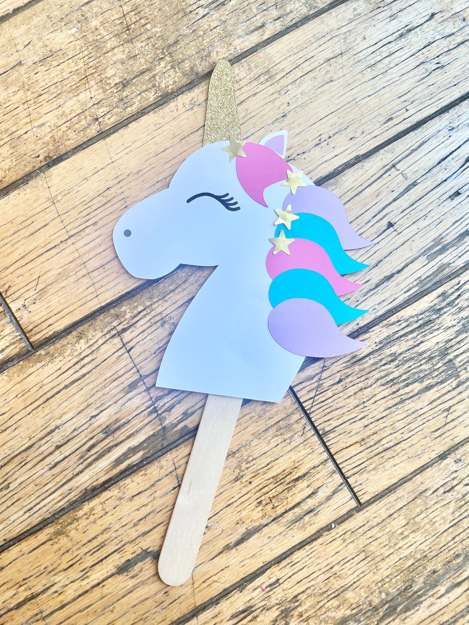 Unicorn Stick Puppet Paper Craft Kit Unicorn Arts & Crafts Kit for Kids ...